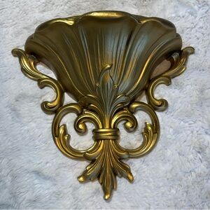 Homco | Accents | Vintage Homco Gold Hollywood Regency Wall Pocket 4446 ...
